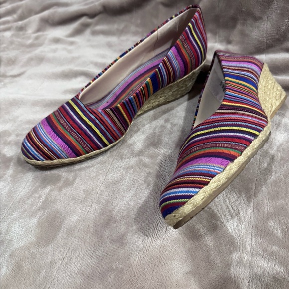 Shoes | Vibrant Multicolor Espadrille Wedges | Poshmark
